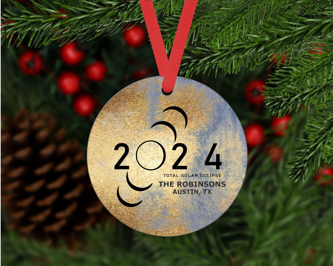 Solar Eclipse Ornament, 2024 Solar Eclipse Christmas Ornament, 2024 ...