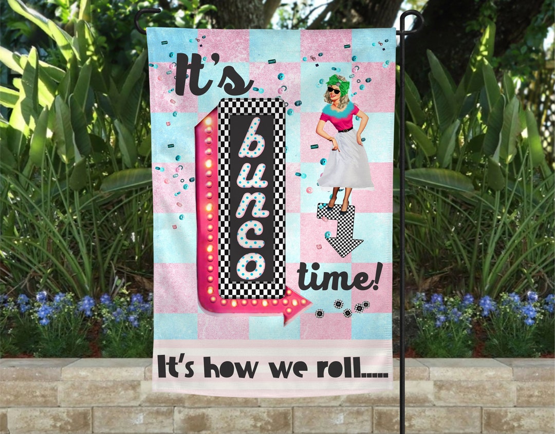 Bunco Flag, Garden Flag, Game Time Flag, Bunco Gift, Bunco Party ...