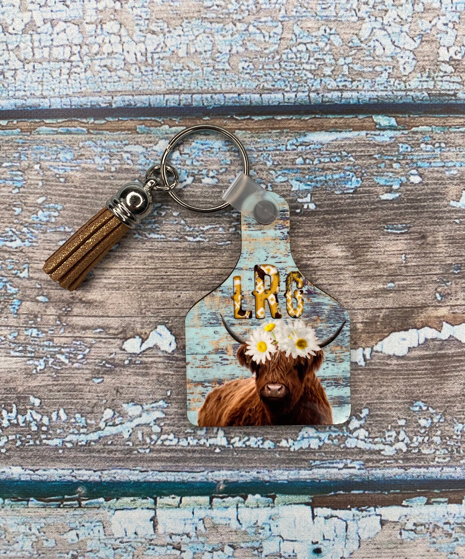 Cow Tag Keychain Cow Keychain Western Keychain Cowgirl Gift - Etsy