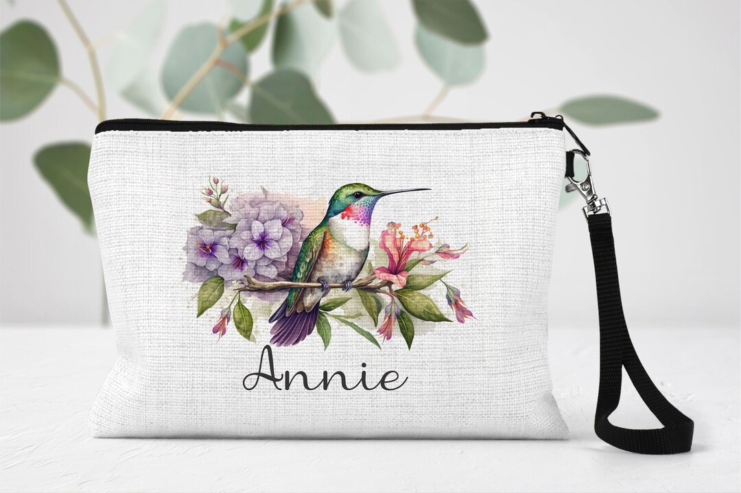 Hummingbird Makeup Bag Hummingbird Cosmetic Bag Hummingbird - Etsy