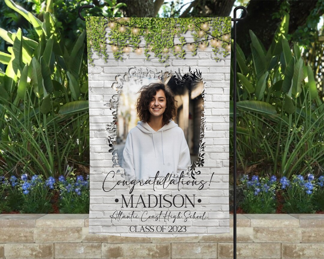 Graduation Flag, Graduation Garden Flag, High School Graduation Flag ...