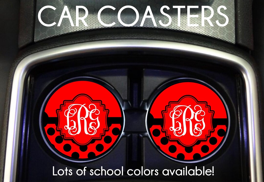 Car Coaster, Car Accessory, School Colors Car Coaster, College Student ...