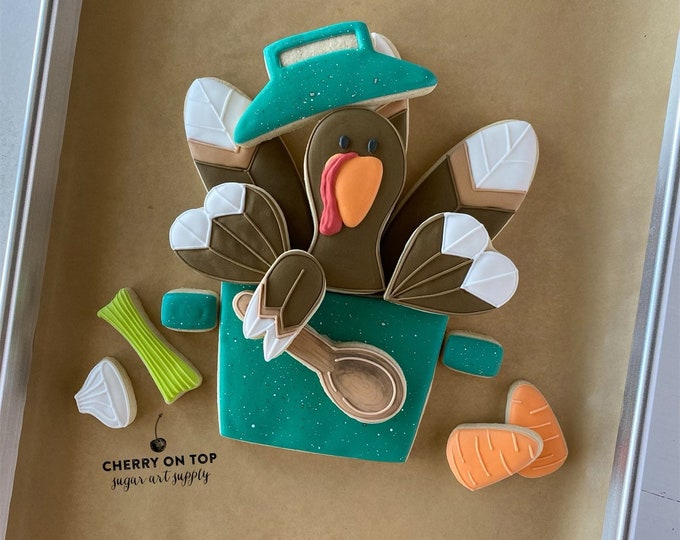 Thanksgiving Turkey in Pot Cutter Set - Etsy