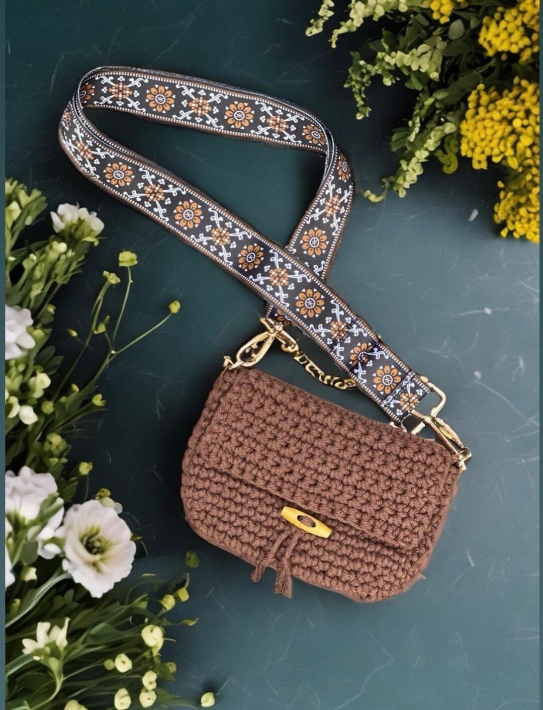 Crochet Sling Bag | Crochet Small Bag | Crossbody Bag | Corchet Purse ...