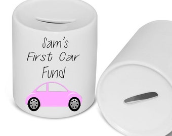 My First Car Fund Personalised Fund Money Box - Etsy UK