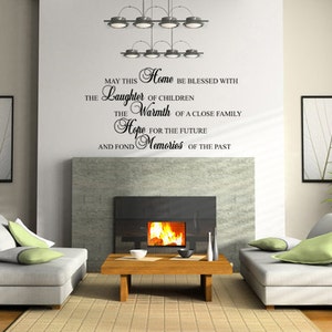 May This Home Be Blessed Wall Art Vinyl Wall Art Sticker Decal Living ...