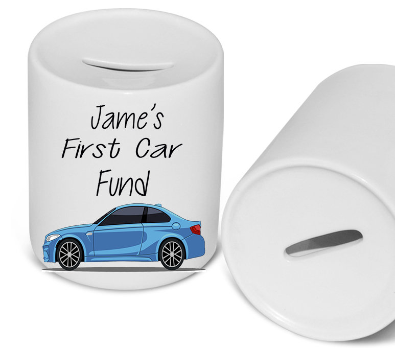 My First Car Fund Personalised Fund Money Box - Etsy UK