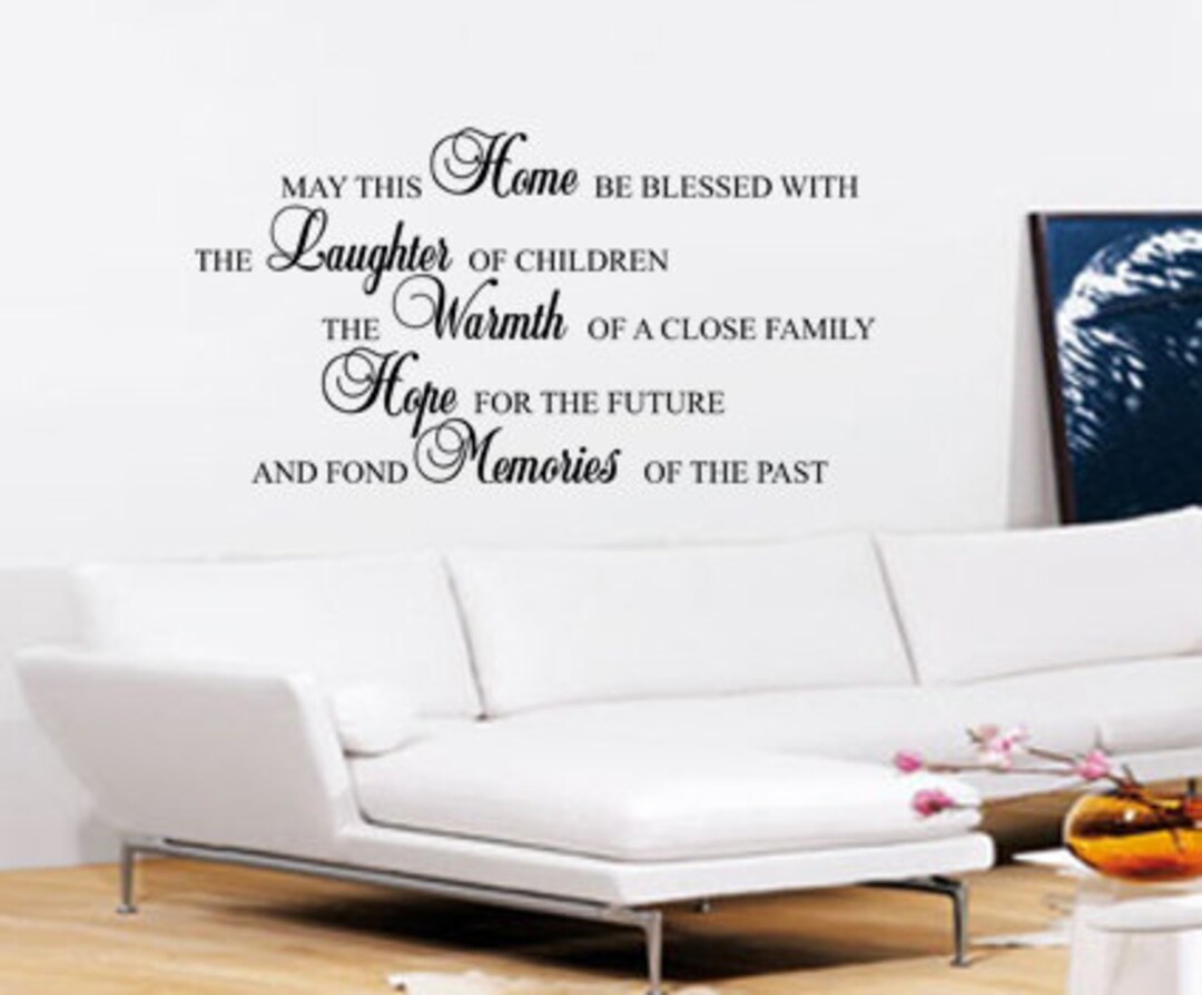May This Home Be Blessed Wall Art Vinyl Wall Art Sticker Decal Living ...