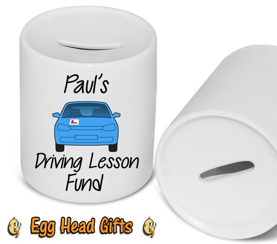 Driving Lesson Fund Personalised Fund Money Box | Etsy