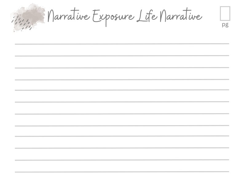 Narrative Exposure Worksheets- 7 Digital, PDF. Narrative Exposure ...