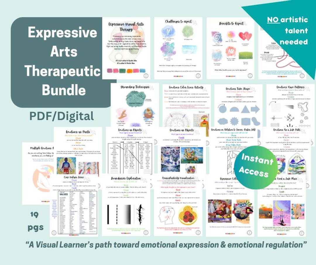 Explore Emotions With ART! Bundle Notebook Prompts for Emotion ...