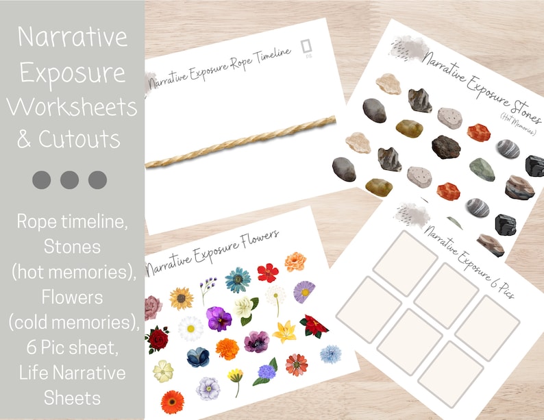 Narrative Exposure Worksheets- 7 Digital, PDF. Narrative Exposure ...