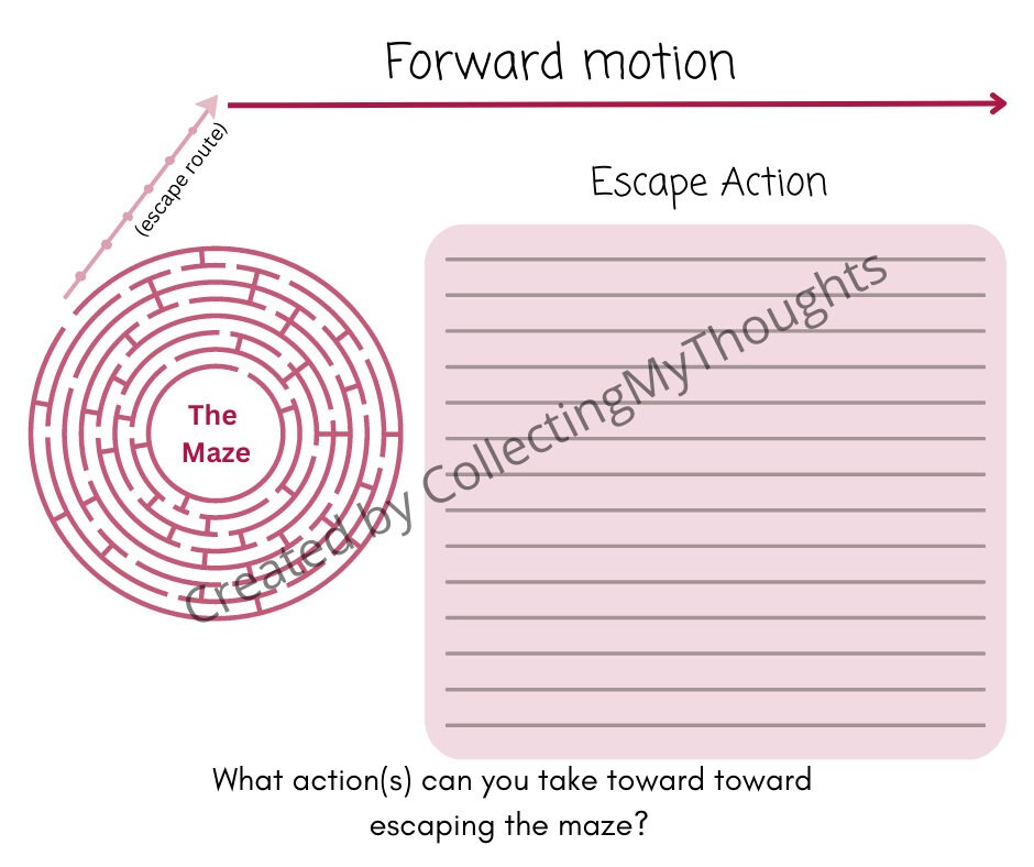 The Maze, Get 4 Digital PDF Printable Worksheets. CBT Worksheets ...
