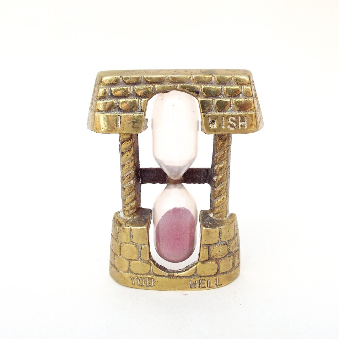 Brass Egg Timer Wishing Well Vintage Boiled Egg Timer I Wish You Well ...