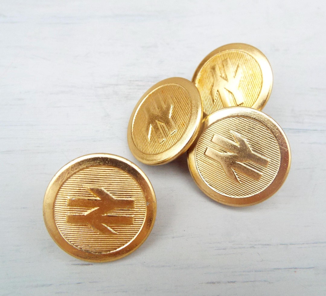 British Rail Buttons Double Arrows / Two Way Traffic Symbol Set of 4 ...