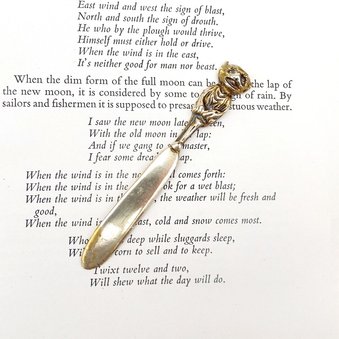 Small Brass Devil / Demon Letter Opener Office Desk Accessory Decor ...