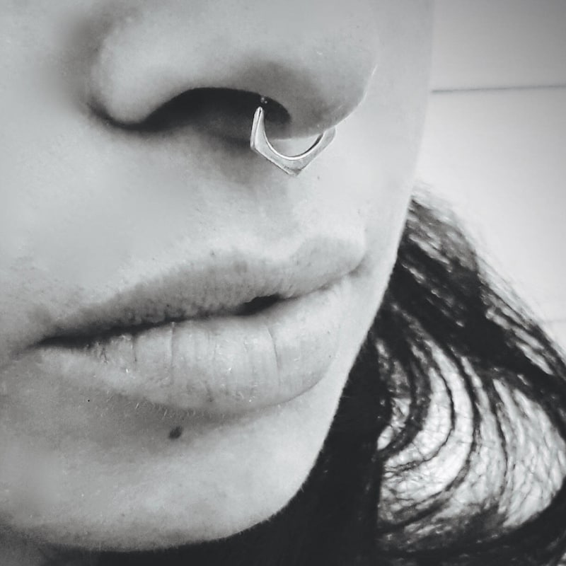 Silver Septum Ring - Etsy
