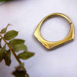 14k Gold Daith Earrings, Daith Piercing Jewelry, Crescent Moon Earring ...