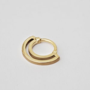 Double Daith Piercing, Solid Gold Boho Jewelry for Women, Conch Clicker ...