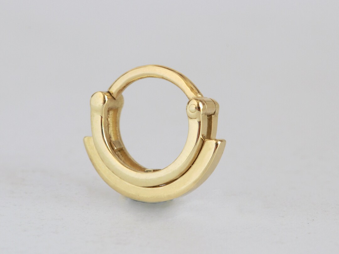 Solid Gold 16g/18g Septum Ring, 14k Septum Clicker, 16 Gauge Septum ...