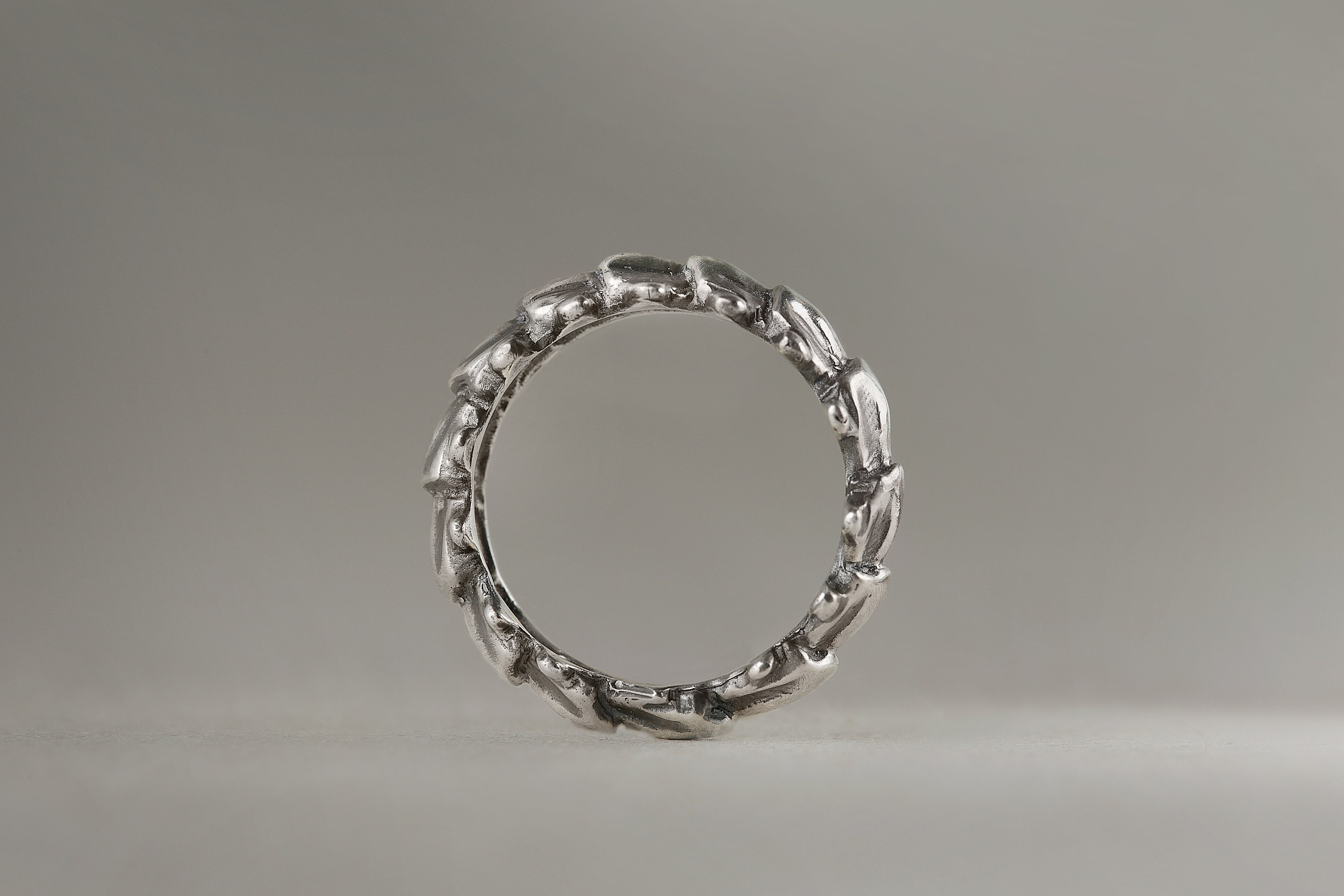 Witch Ring Black Silver Ring Wiccan Ring Stackable Rings | Etsy