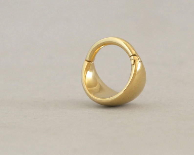 14k Solid Gold Septum Piercing Small Septum Clicker - Etsy