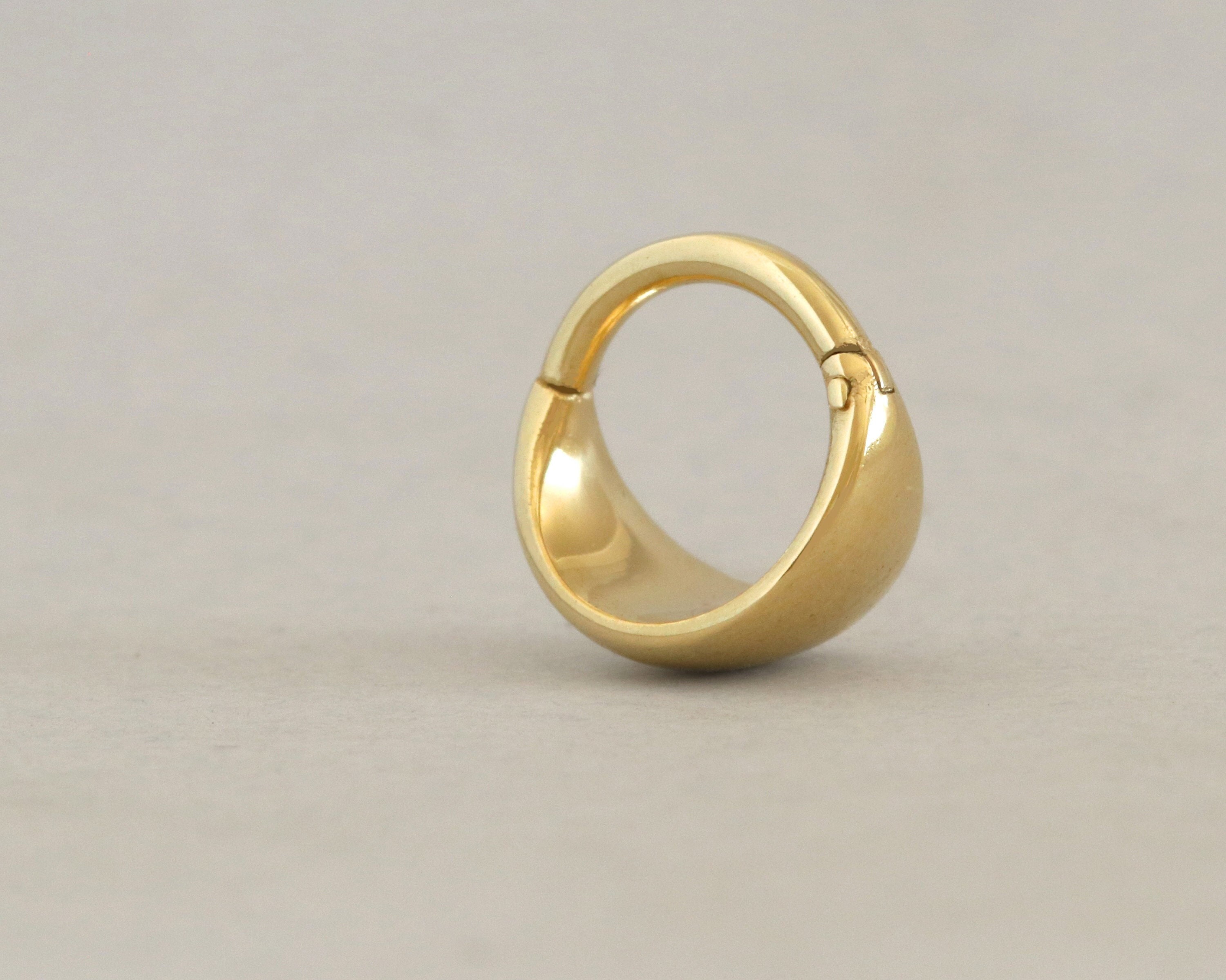 14k Gold Helix Piercing Cuff, Solid Gold Cartilage Ear Cuff, Gold Helix ...