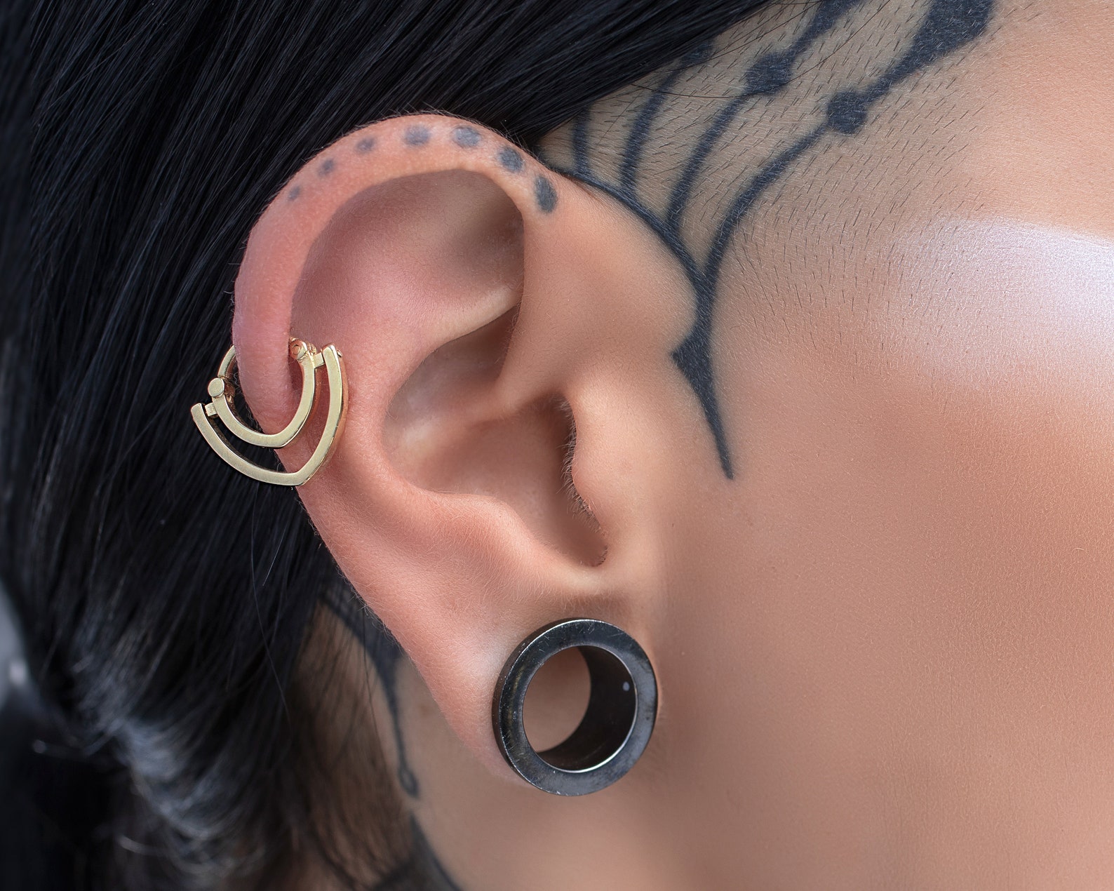 14k Solid Gold Septum Ring, Piercing Jewelry, 14k Gold Nose Ring, 16/18 ...