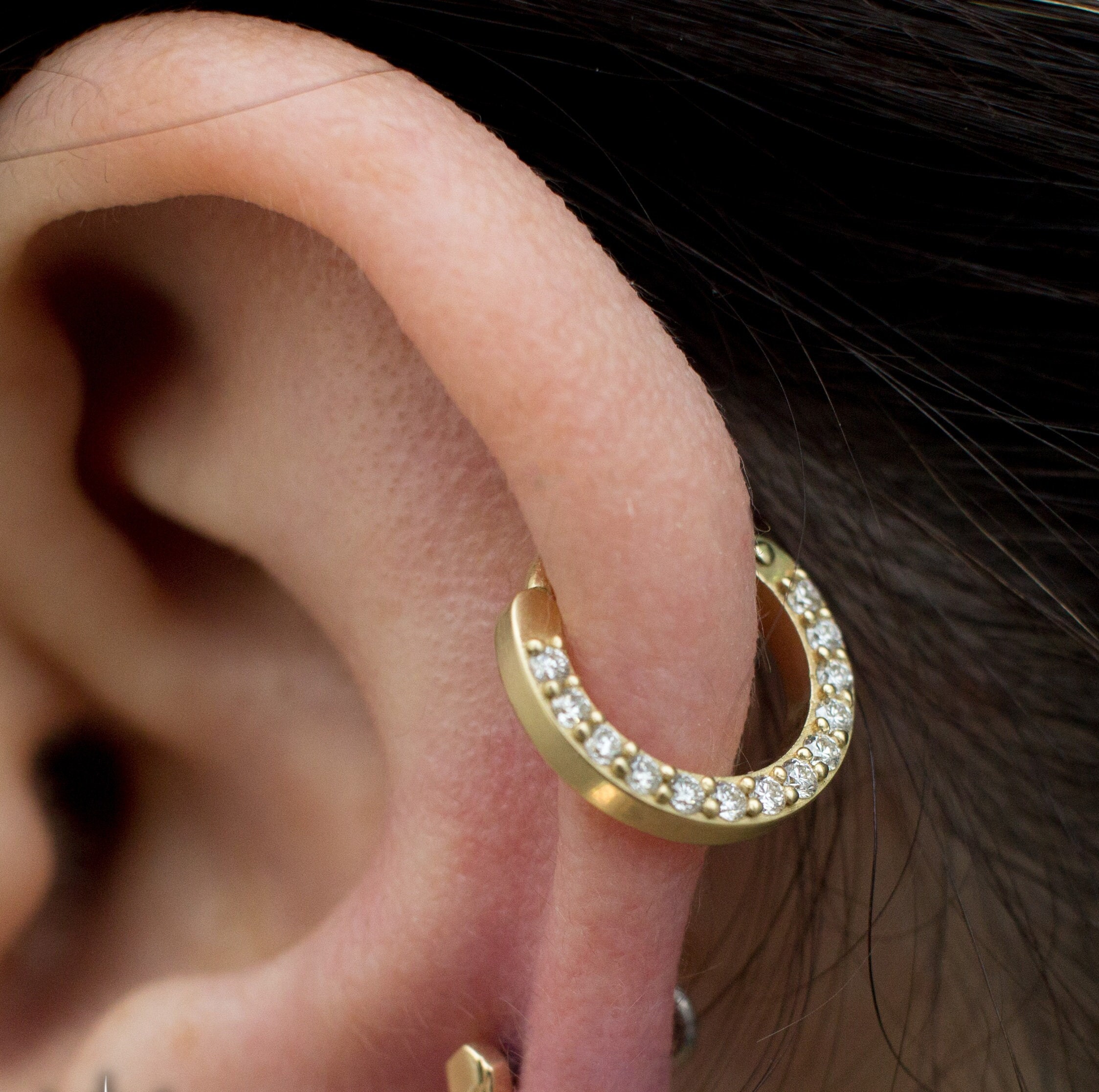 Forward Helix Hoop Diamond Jewelry Gifts for Women, Cartilage Hoop ...