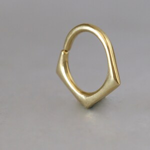 14k Gold Daith Earrings, Daith Piercing Jewelry, Crescent Moon Earring ...