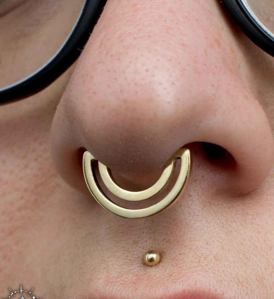 Stackable Thick 14k Gold Clicker Septum Jewelry for Man in 18g, 16g ...