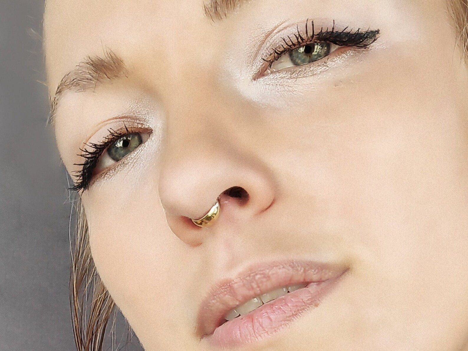 14k Solid Gold Septum Piercing Small Septum Clicker - Etsy
