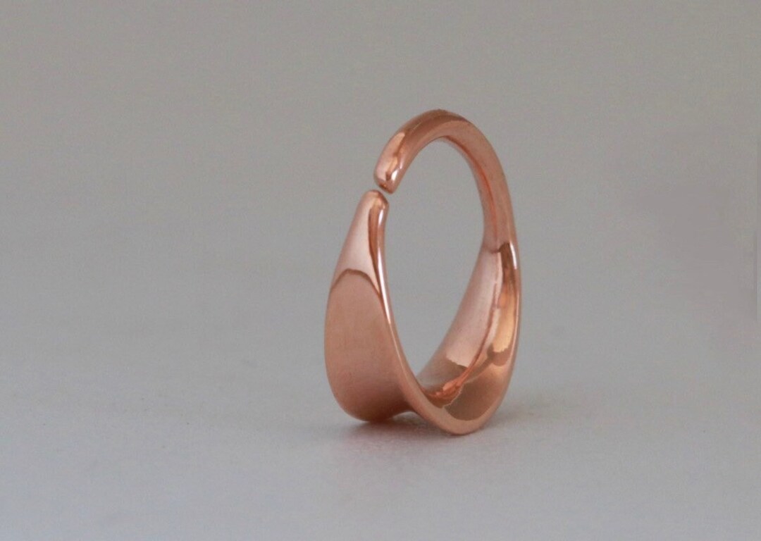 14k Rose Gold Septum Cuff, Seamless Nose Hoop Jewelry, Dainty Helix ...
