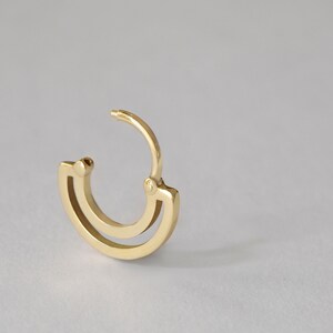 Double Conch Piercing Click Jewelry 14k Gold Hoop Earring, 18g 16g 14g ...