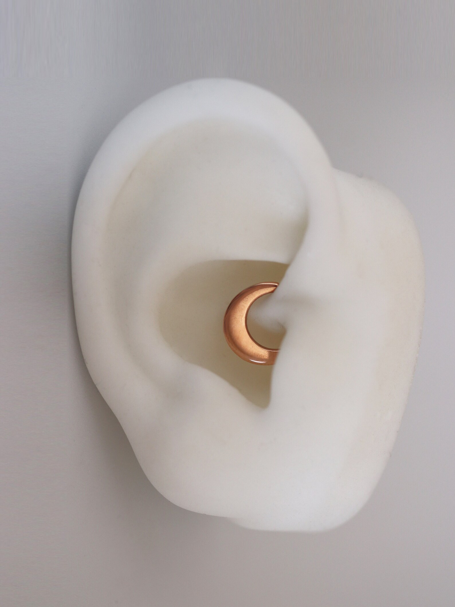 Daith Piercing Jewelry, Rose Gold Daith Earring, Moon Daith Earring ...
