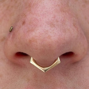 14k Gold Daith Earrings, Daith Piercing Jewelry, Crescent Moon Earring ...