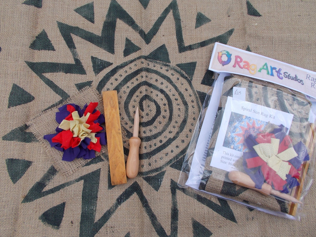 Prodded Rag Rug Spiral Sun Kit - Etsy UK