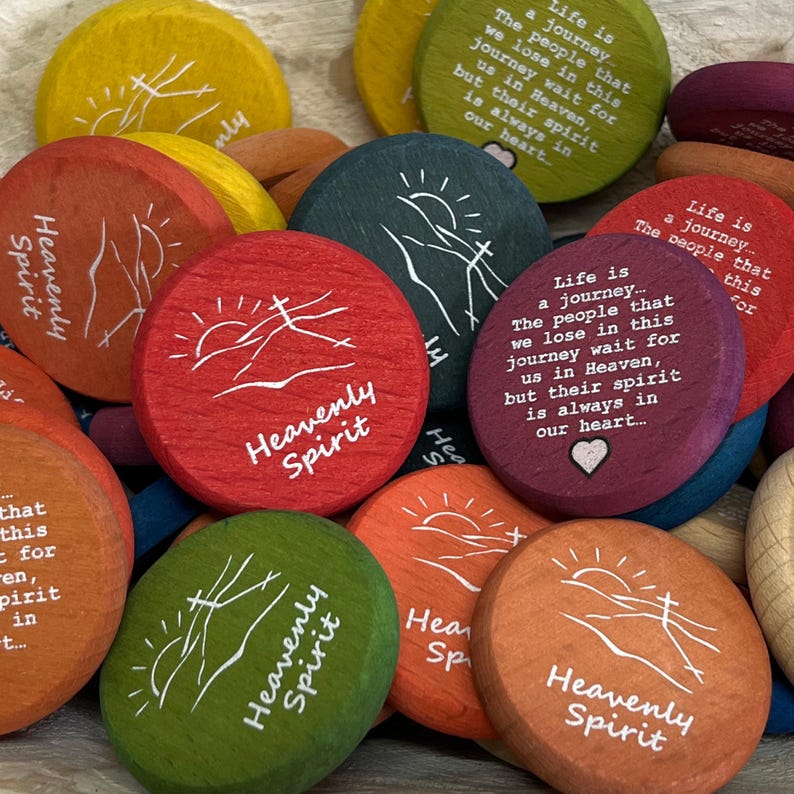 Heavenly Spirit - Inspirational Wood Coin Token - Set of 10 - Etsy