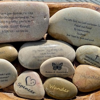 Custom Engraved Word Stone Personalized Grey Stone - Etsy Australia