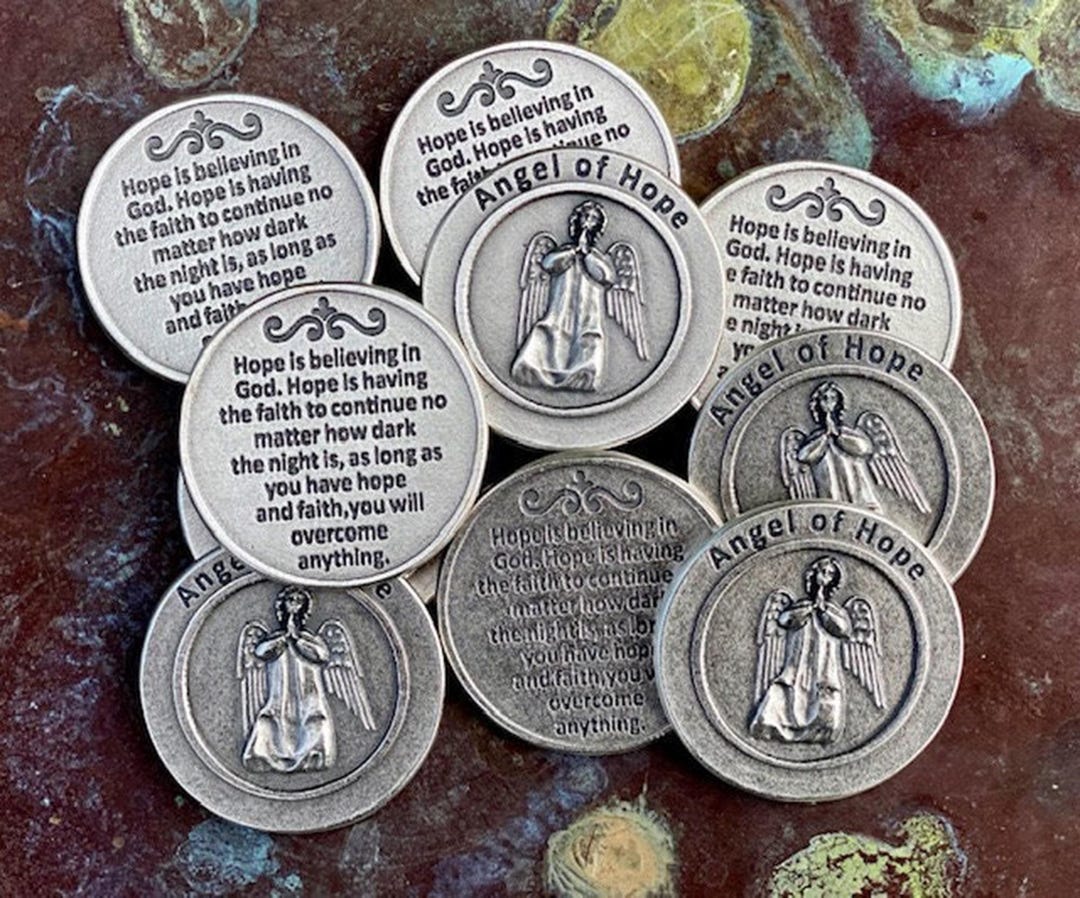 Angel of Hope Pocket Tokens - SET OF 10 - Etsy