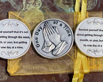One Day at A Time Pocket Token - Etsy