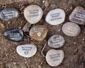 Funeral Favors - 50 Memorial Stones - Inspirational River Rocks ...