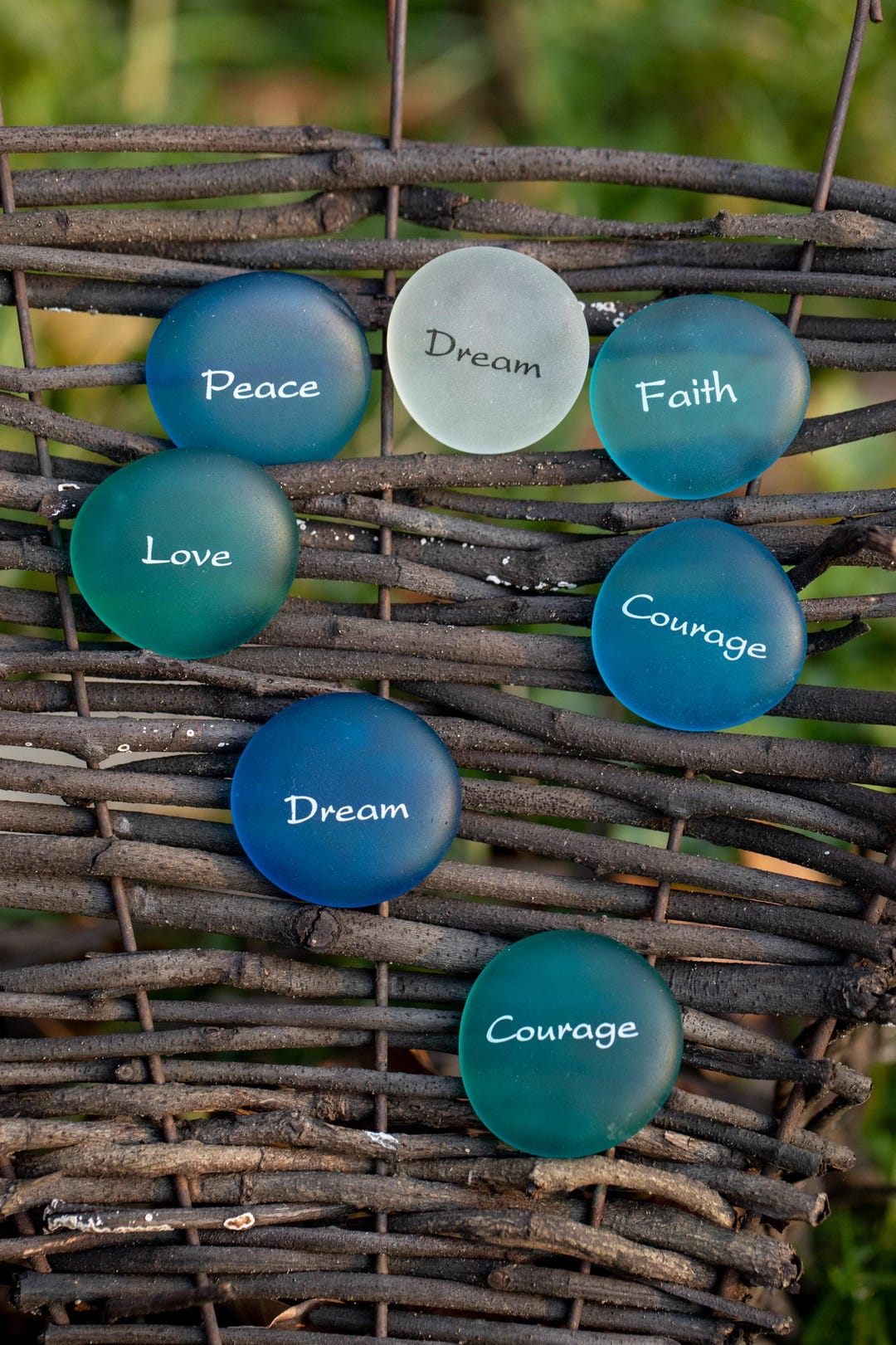 Custom Imprinted Sea Glass Word Stones - Etsy