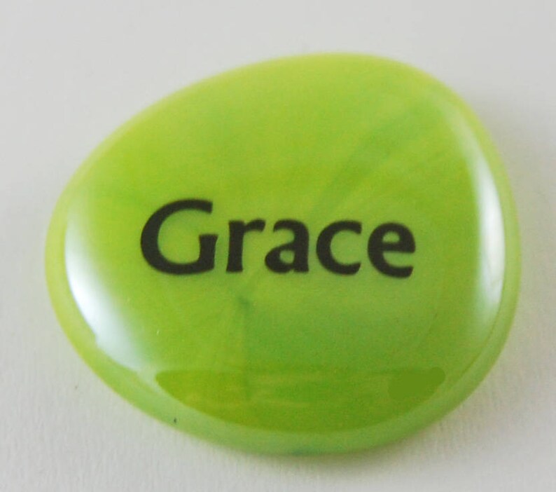 Imprinted Colored Glass Word Stones - Single Words - LAST CHANCE - No ...