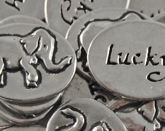 Set of 3 Elephant Lucky Inspiration Coins With Organza Bag | Etsy