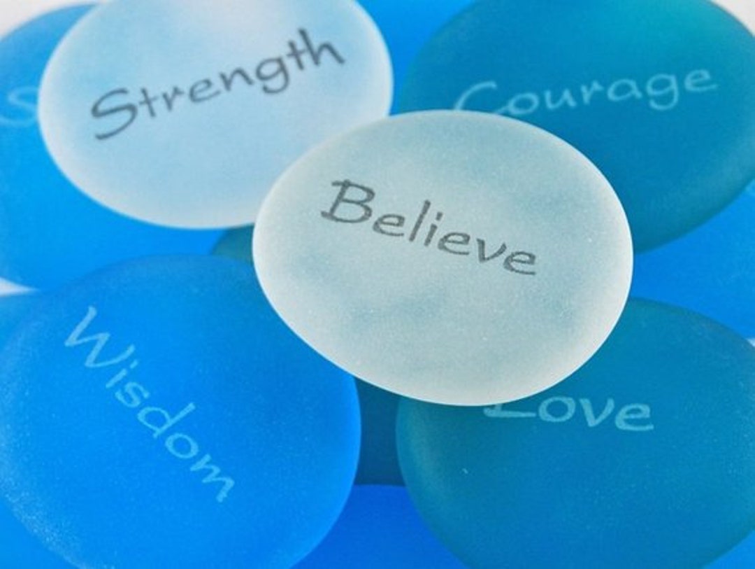 Custom Imprinted Sea Glass Word Stones - Etsy