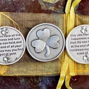 Shamrock Happiness and Luck Pocket Tokens - SET OF 10 - Etsy