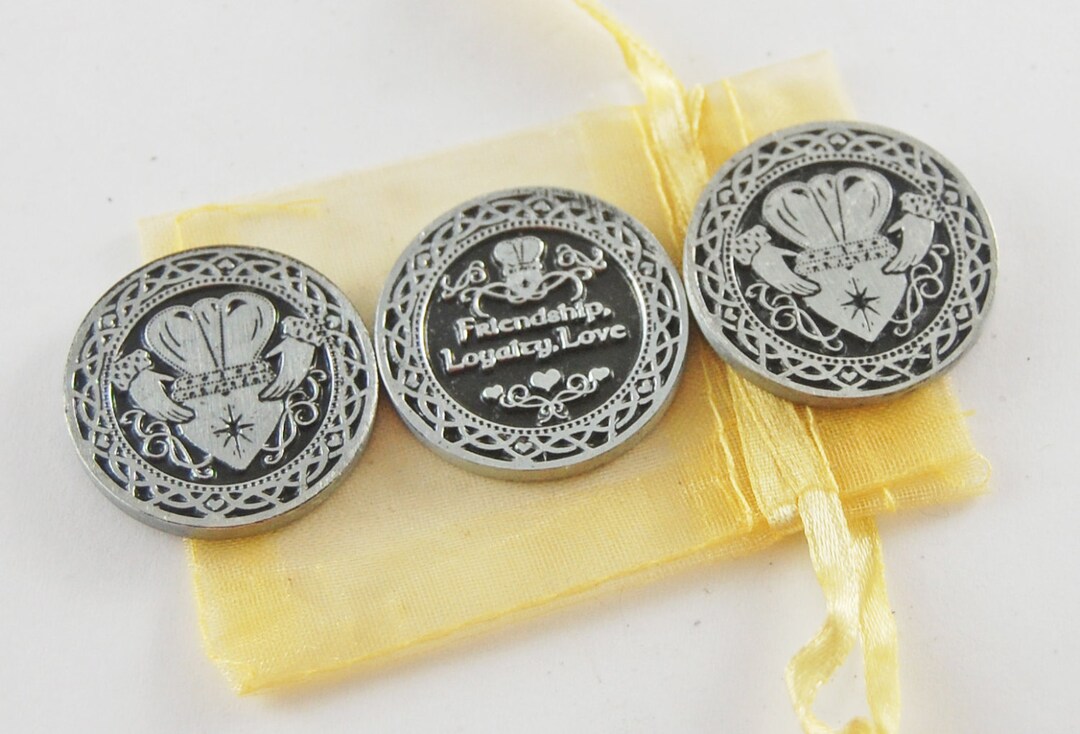 Set of 3 Friendship Loyalty Love Pocket Tokens With Organza Bag - Etsy