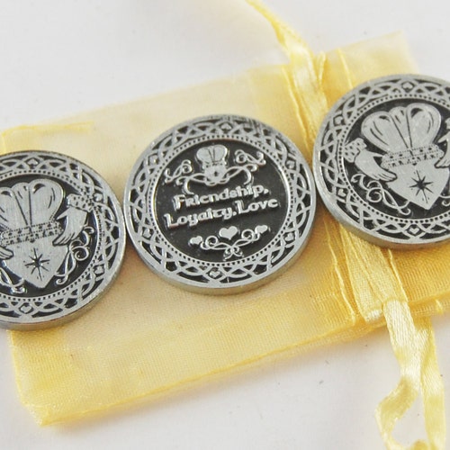 Set of 3 Friendship Loyalty Love Pocket Tokens With Organza - Etsy