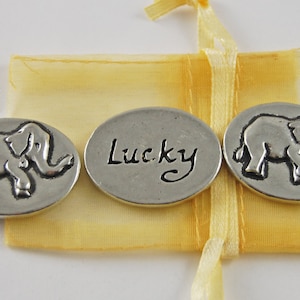 Set of 3 Elephant Lucky Inspiration Coins With Organza Bag - Etsy